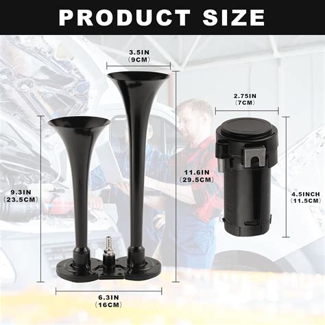 SINGARO Kit de bocina de aire de 12 V para automóvil camión de tren