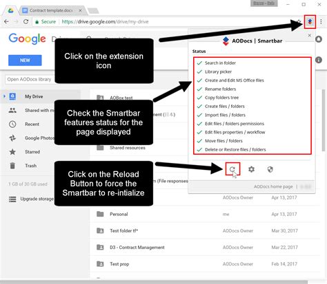 AODocs Smartbar Settings AODocs Knowledge Base
