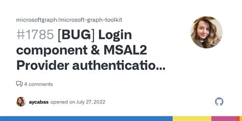 Bug Login Component And Msal2 Provider Authentication Doesnt Work In V260 · Issue 1785