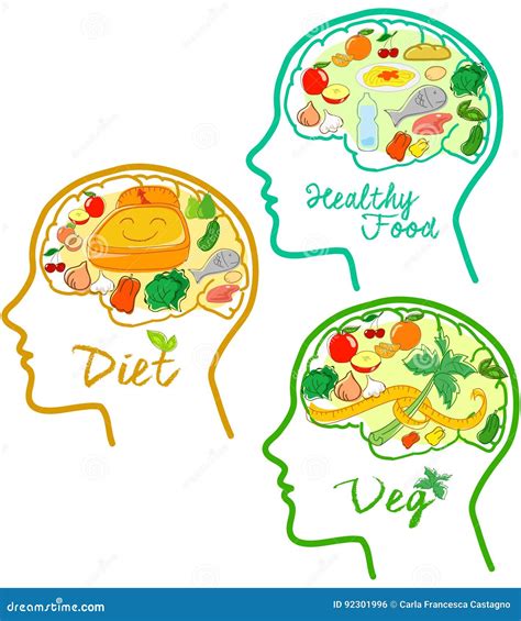 Good Diets Vector Icons Stock Vector Illustration Of Weight 92301996