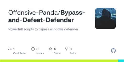 Github Offensive Pandabypass And Defeat Defender Powerfull Scripts