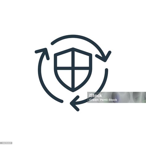 Sicheres Vektorsymbol Isoliert Auf Weißem Hintergrund Gliederung Dünne