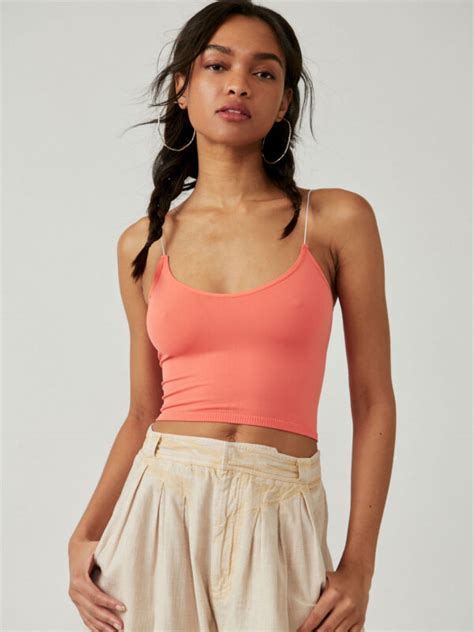 Free People Watermelon Skinny Strap Seamless Brami