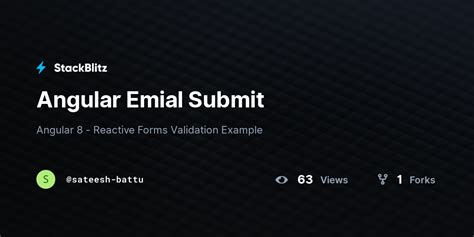 Angular Emial Submit Stackblitz