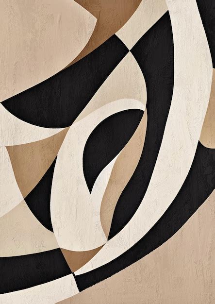 Premium Photo Modern Geometric Abstract Composition In Beige And