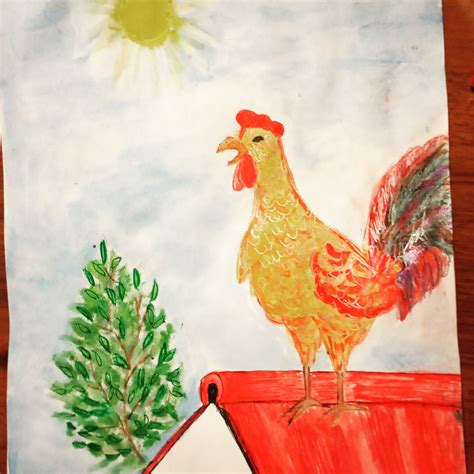 Рисунок золотой петушок 69 фото