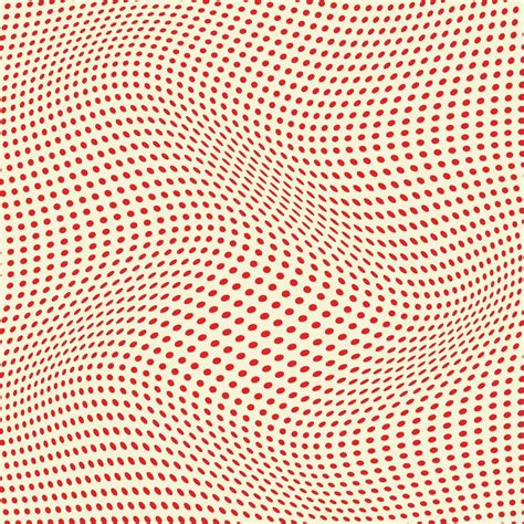 Abstract Monochrome Geometric Red Dot Wave Pattern 33040622 Vector Art