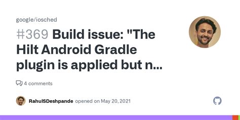 Build Issue The Hilt Android Gradle Plugin Is Applied But No Com