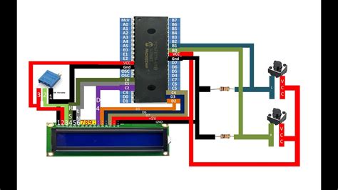 Shift Text Leftright On 16 X 2 Lm016 Lcd Using 2 Push Buttons With