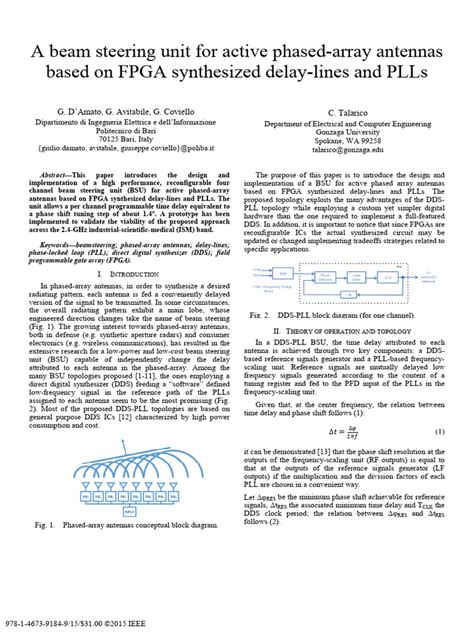 A Beam Steering Unit For Active Phased Array Antennas Based On Fpga