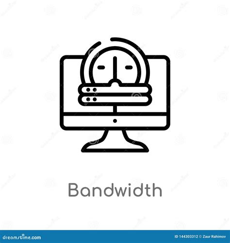 Bandwidth Outline Icon Simple Linear Element Illustration Isolated