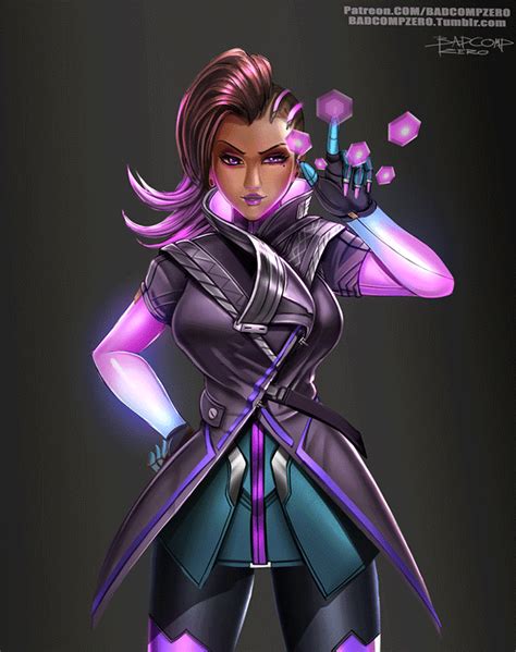 1girl Animated Animated  Badcompzero Black Background Black Gloves