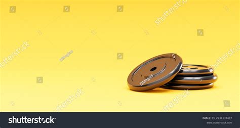 3d Illustration Stack Barbell Weights On Stock Illustration 2234137487