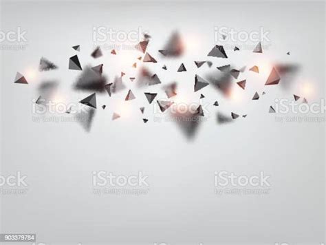 와 배경 3d Trigons 회색 3차원 형태에 대한 스톡 벡터 아트 및 기타 이미지 3차원 형태 기하 도형 날기
