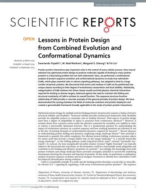 Pdf Lessons In Protein Design From Combined Evolution And Conformational Dynamics