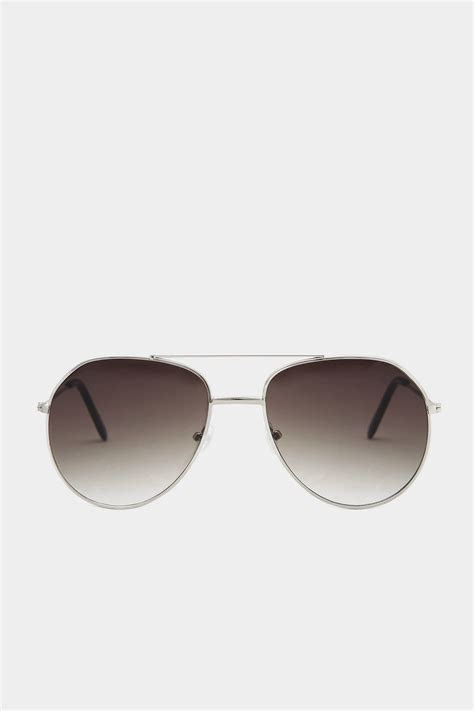 Silver Frame Aviator Sunglasses Yours Clothing