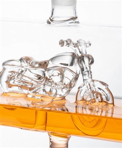 The Wine Savant Motorcycle Decanter Whiskey Wine Decanter 1100 Ml Set