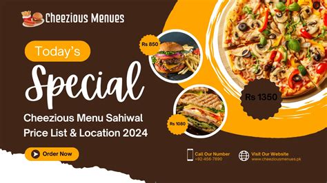 Cheezious Menu Islamabad Prices 2025 Best Deals And Location