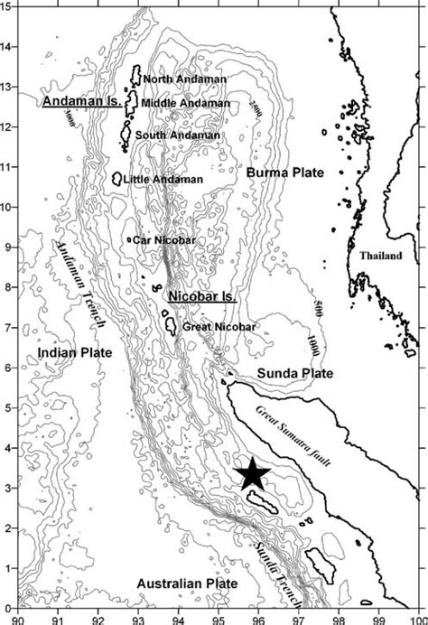 Northern Sumatra Area Etopo 2 Bathymetry Around The December 26 2004