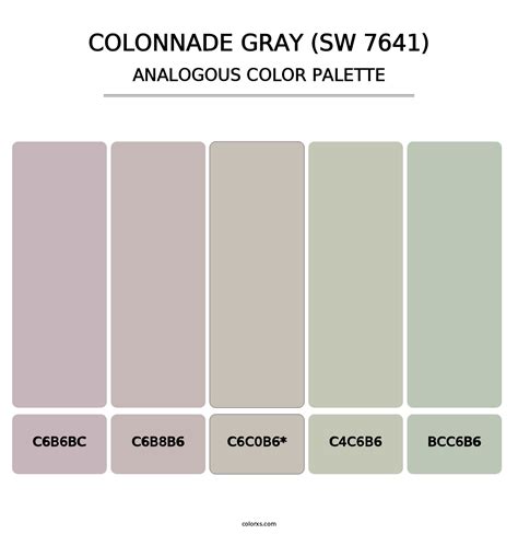 Sherwin Williams Colonnade Gray Sw 7641 Paint Coordinating Colors And