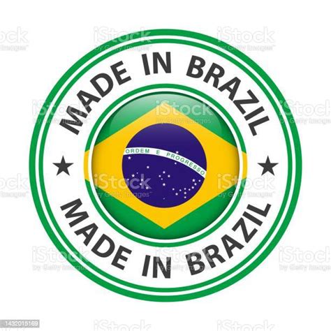 ブラジルのバッジベクトルで作られています星と国旗のステッカー白い背景に分離署名します アイコンのベクターアート素材や画像を多数ご用意