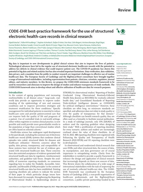 Pdf Code Ehr Best Practice Framework For The Use Of Structured