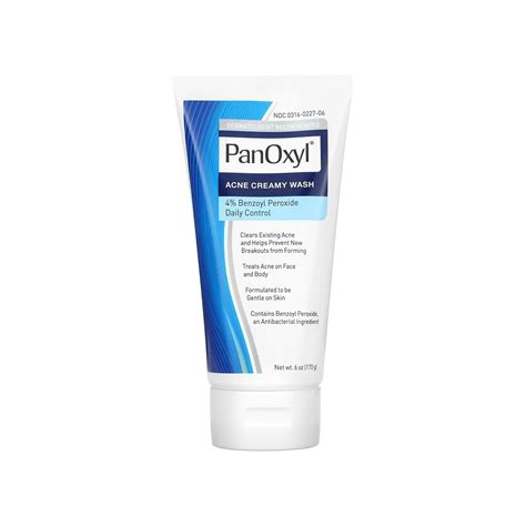 Panoxyl 4 Benzoyl Peroxide Acne Creamy Wash Daily Control 170g