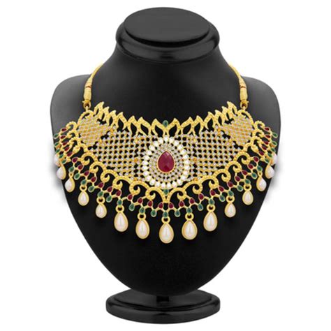 Fancy Gold Plated Ad Necklace Set For Women Sukkhi Online Private