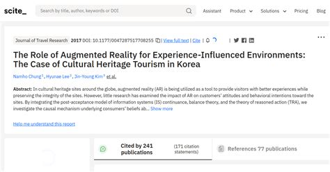 The Role Of Augmented Reality For Experience Influenced Environments The Case Of Cultural