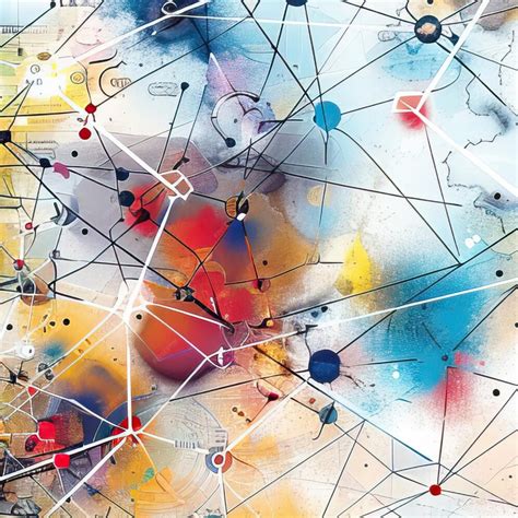 Abstract Representation Of An Ai Neural Network With Intr Background