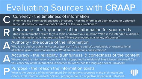 The Craap Test An Easy And Fun Way To Evaluate Research Sources By