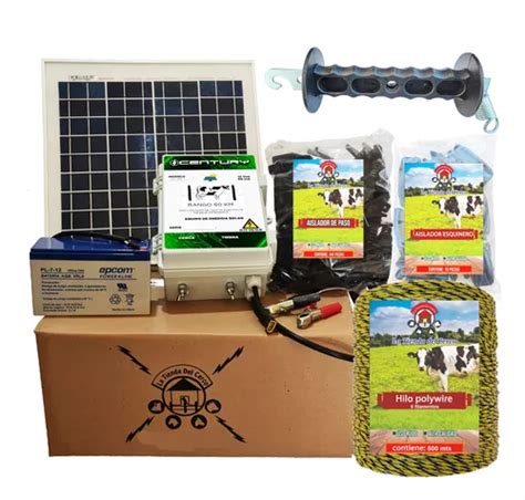 Cerca Electrica Para Ganado Kit Solar 60km 500m De Hilo Meses Sin