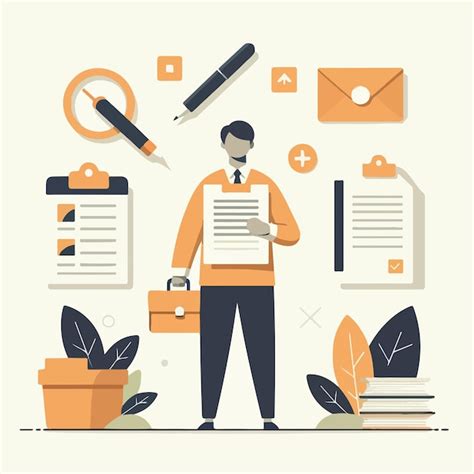 Premium Vector Person With Notepad Simple And Minimalist Flat Design