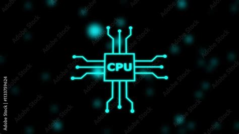 Animated Circuit Board Digital Technology Background Central Computer Processor Cpu Concept