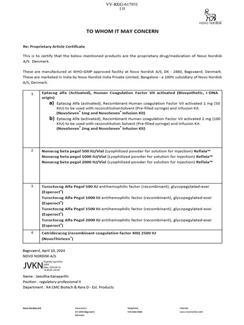 Proprietary Article Certificate 2024 Rare Disease Apr 2024 Pdf