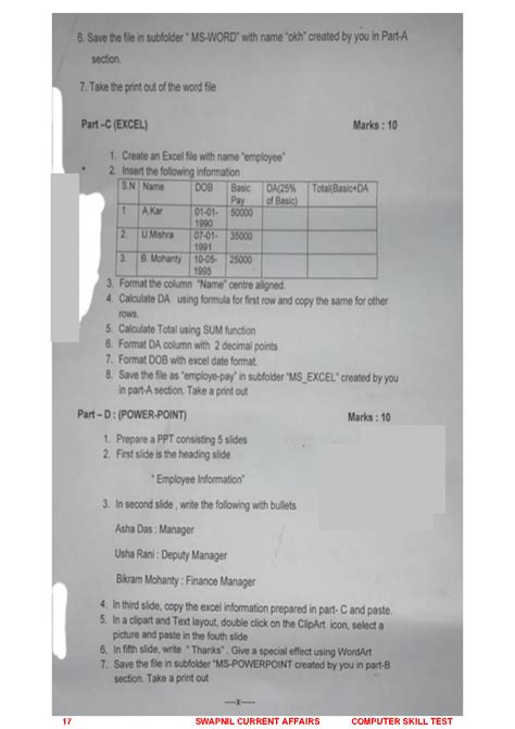 Computer Proficiency Exam Sample At Timothy Mitchell Blog