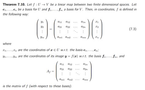 chapter 7 linear maps and their matrices flashcards quizlet