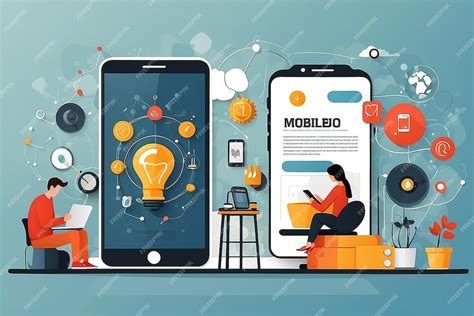 premium photo business team working for mobile application development and design process concept