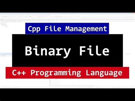 Learn Binary Files in C | CPP Programming File Handling Video Tutorial - Mind Luster