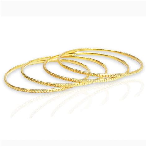 Buy Gold Plated Semicircle Designer Thin Bangles Onlinekollam Supreme