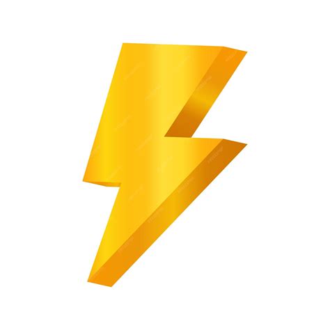 Free Vector Lightning Bolt 3d 2