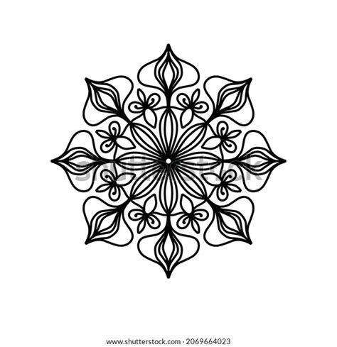 Vector Illustration Big Beautiful Outlines Mandala Stock Vector Royalty Free 2069664023