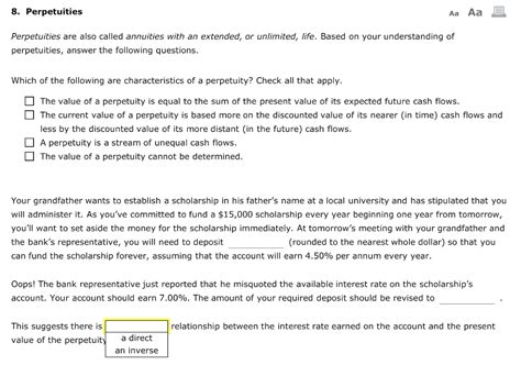 Solved 8 Perpetuities Aa Aa Perpetuities Are Also Called Chegg