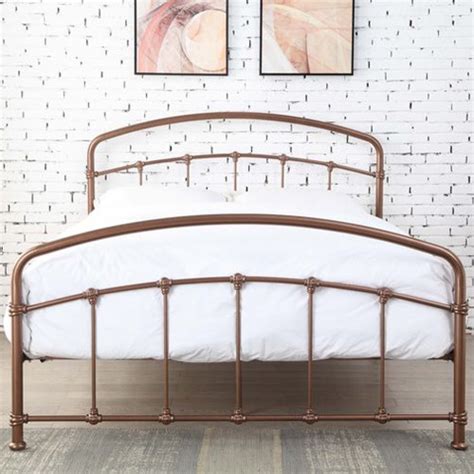 Mostyn Rose Gold Metal Bedframe The Bedroom Shop Delivered And Assembled Bedroom Furniture