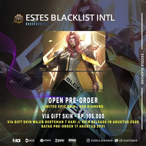 Jual GIFT SKIN ESTES M3 BLACKLIST INTERNATIONAL Di Lapak Exodia