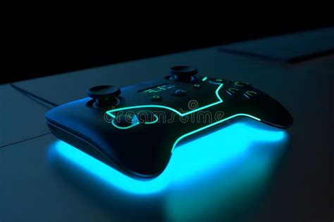 Neon Game Controller Or Joystick For Game Console Neural Network Ai