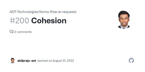 Cohesion · Issue 200 · Aot Technologiesforms Flow Ai Requests · Github