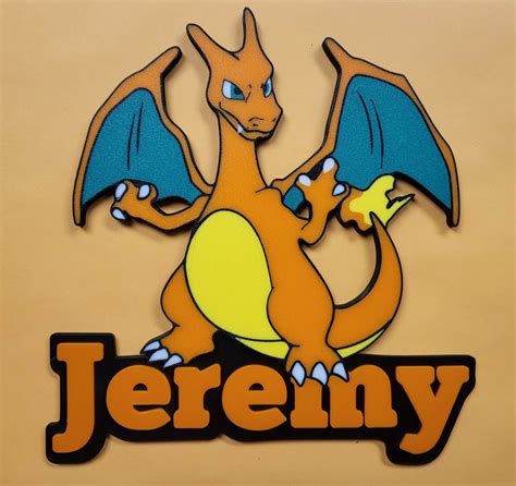 Custom Charizard Name Coming Now Available 3d Printed Name Etsy
