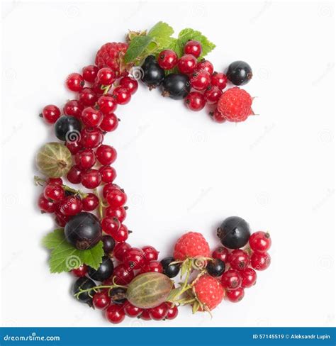 Letra De La Fruta Jugosa C Imagen De Archivo Imagen De Alfabeto 57145519