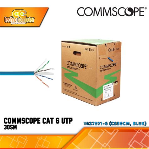 Jual Amp Commscope Cable Utp Cat 6 Kable Utp Cat6 Utp Cat 6 1427071 6 Cs30cm Blue 1 Roll